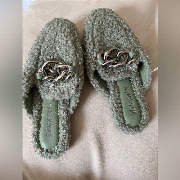 Anthropologie | Shoes | Jeffrey Campbell Beagle Faux Fur Slide Faux ...